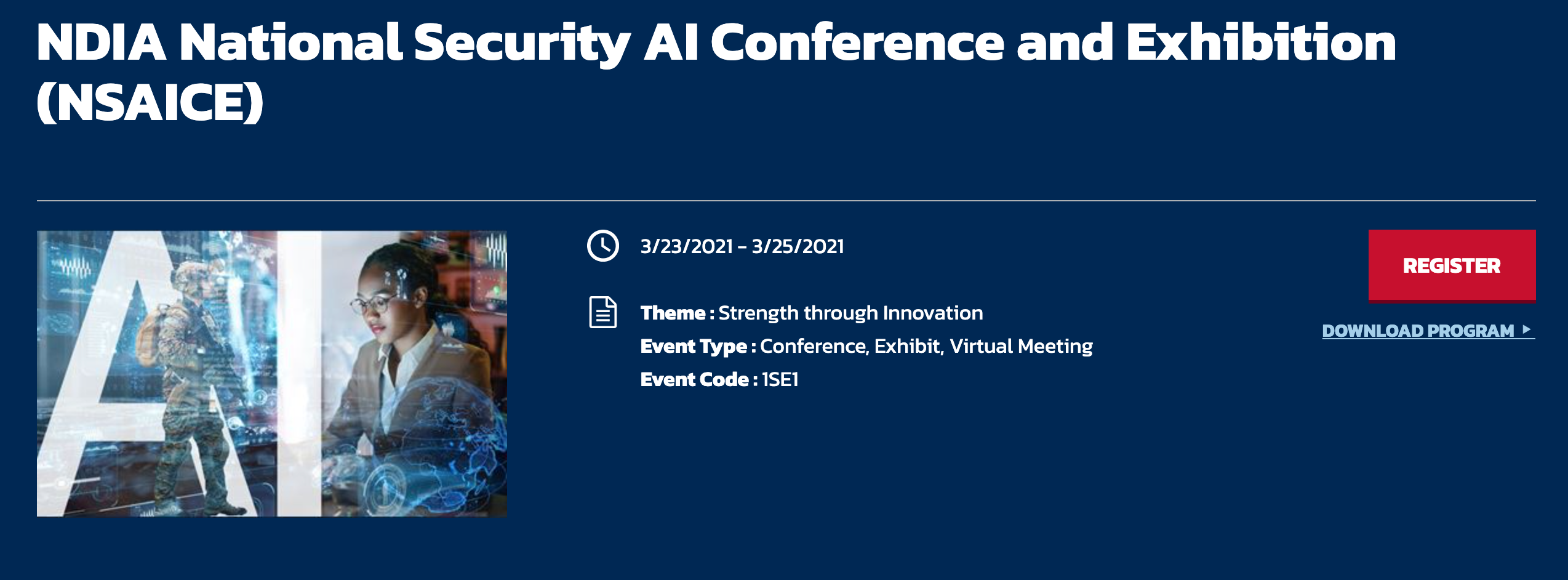 NDIA National Security AI Conference and Exhibition (NSAICE) | Ohio ...